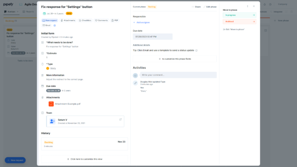 Software Development Template (Free) | Pipefy