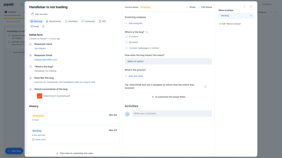 Track and Report Bugs With This Free Template | Pipefy