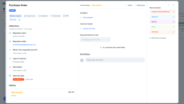 Business Contract Analysis | Pipefy