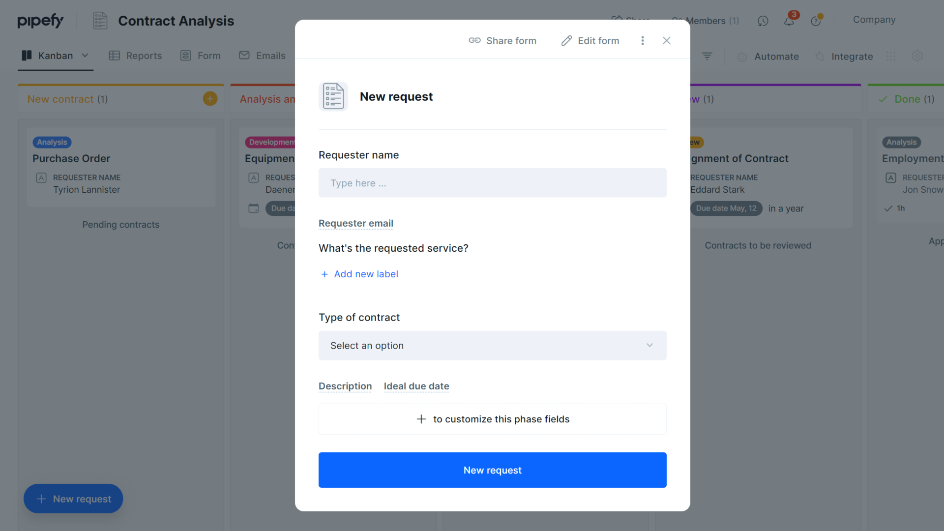 Business Contract Analysis | Pipefy
