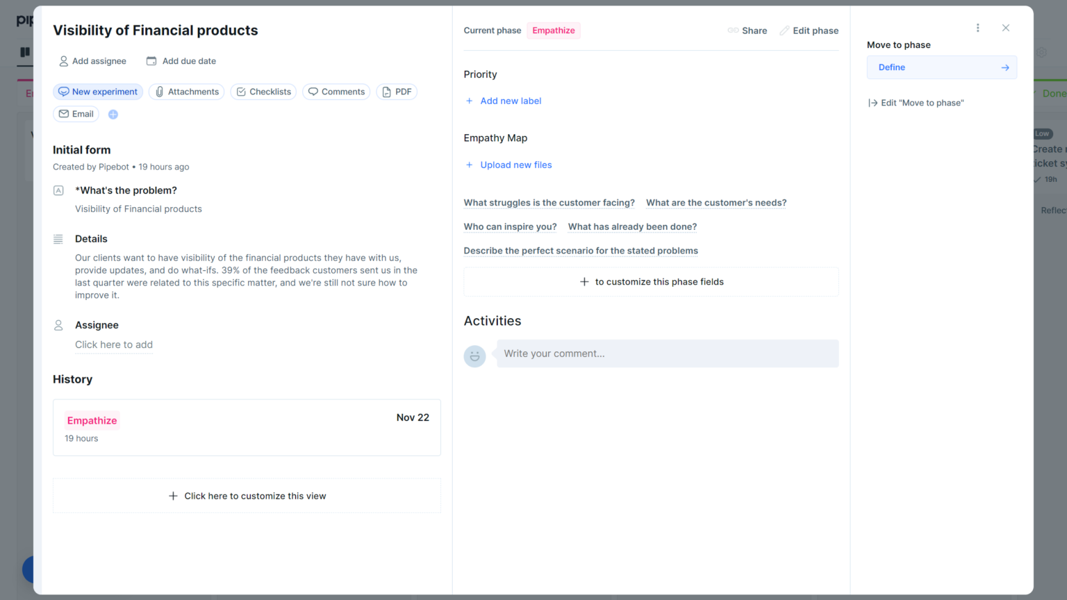 Design Thinking Template (Free) | Pipefy