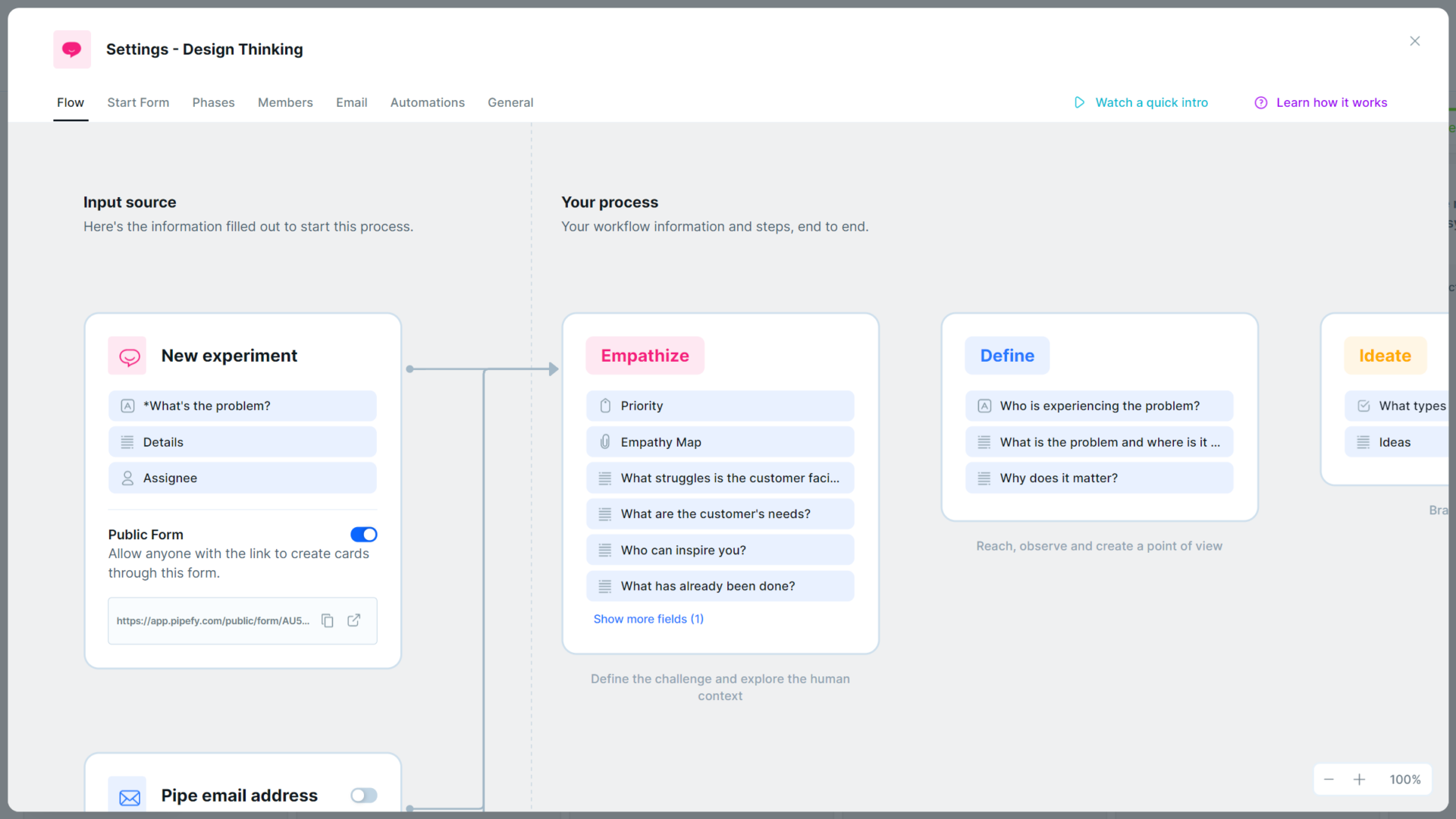 Design Thinking Template (Free) | Pipefy