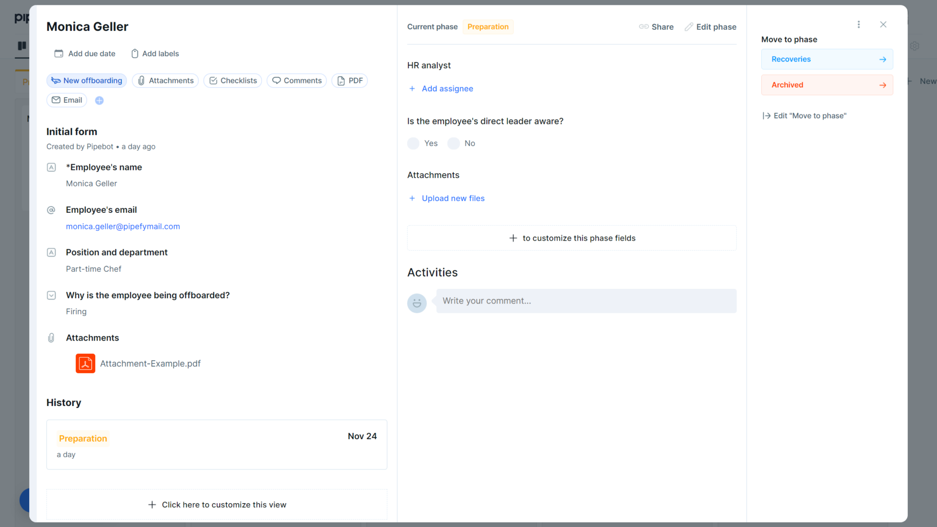 Employee Offboarding Template + Checklist (Free) | Pipefy
