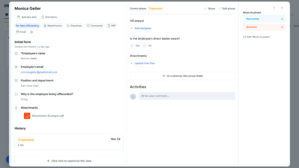 Employee Offboarding Template + Checklist (Free) | Pipefy