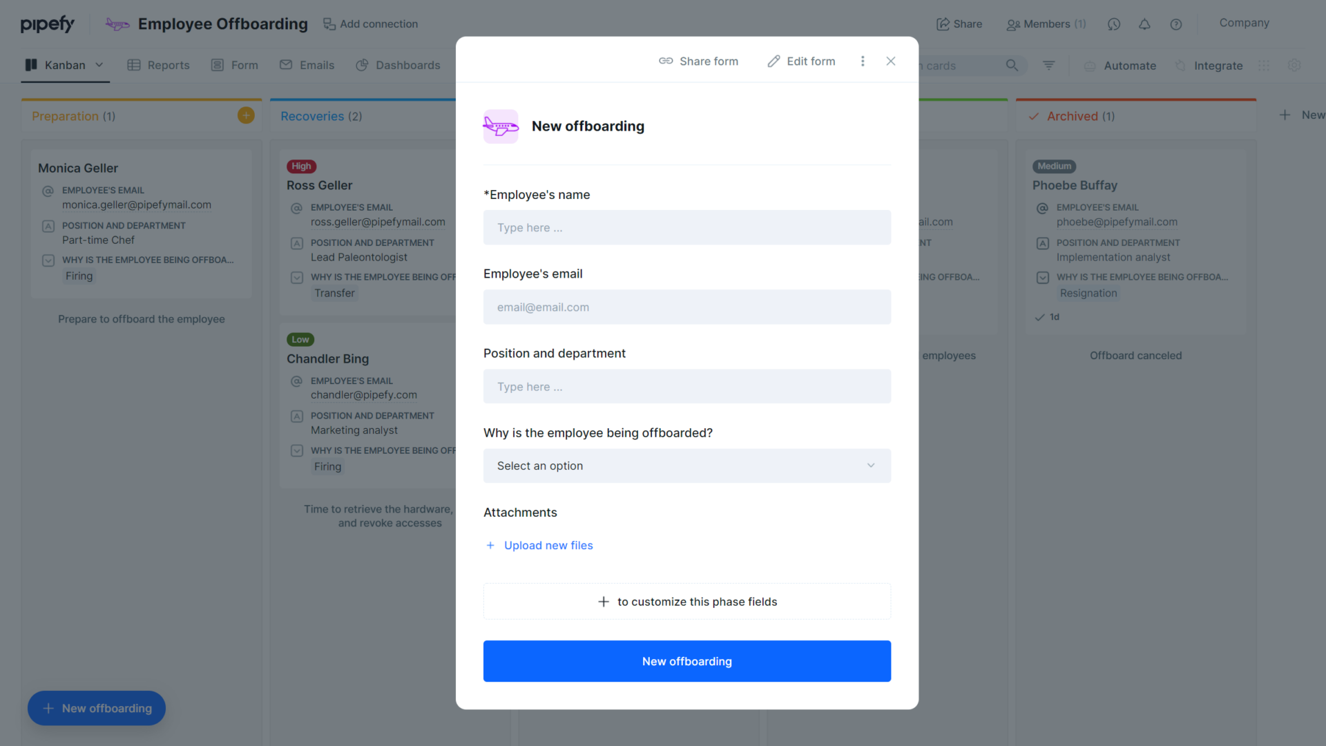 Employee Offboarding Template + Checklist (Free) | Pipefy