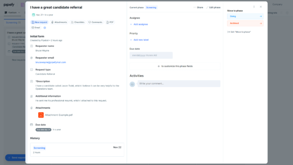 Human Resources Requests & Form Template (Free) | Pipefy