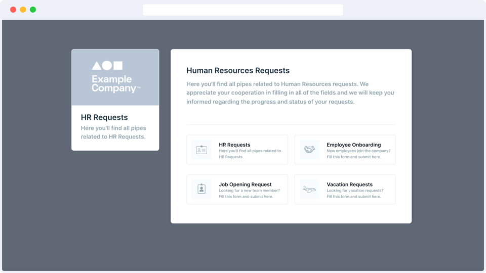 Human Resources Requests & Form Template (Free) | Pipefy