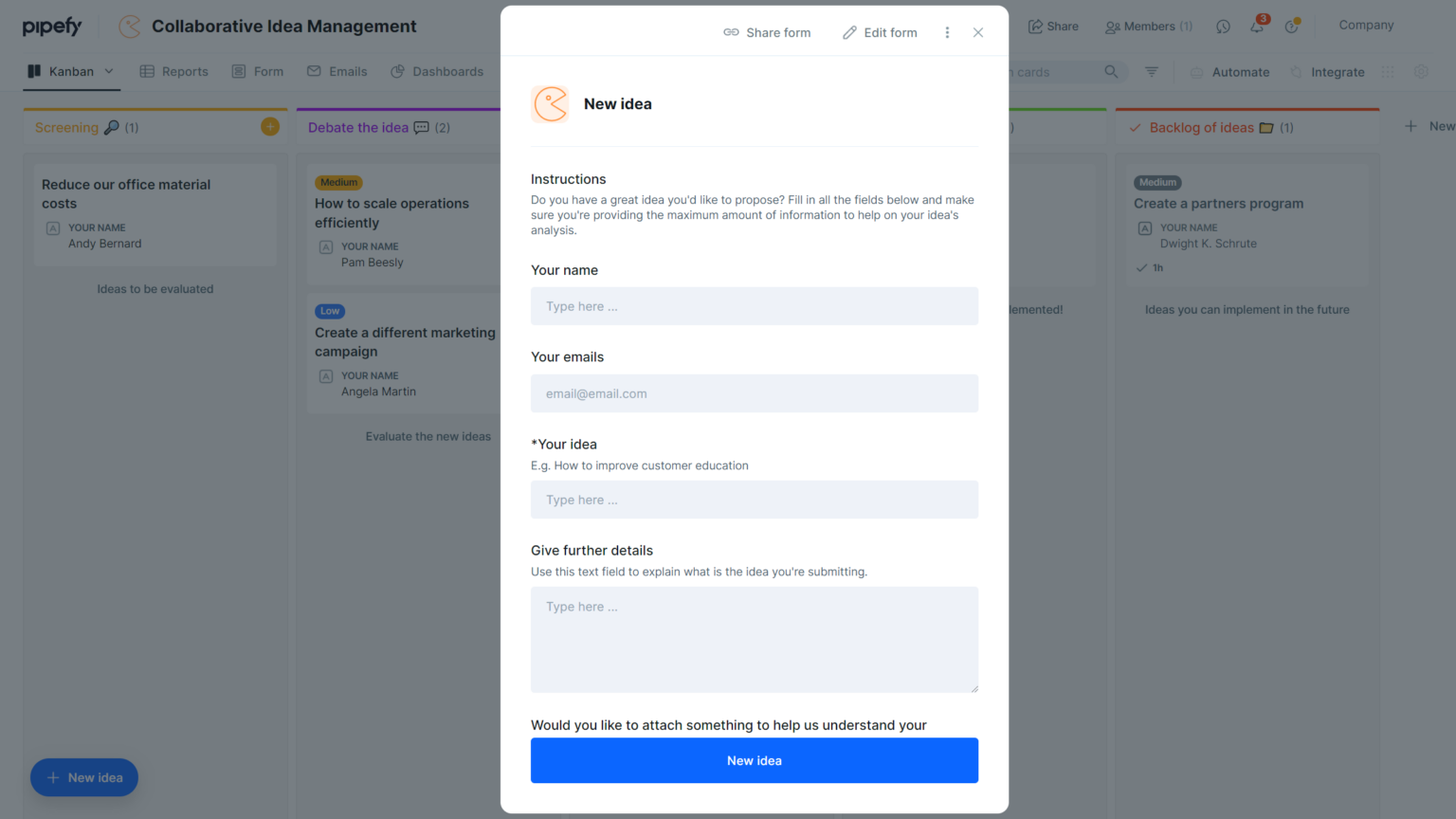 Collaborative Idea Management | Pipefy