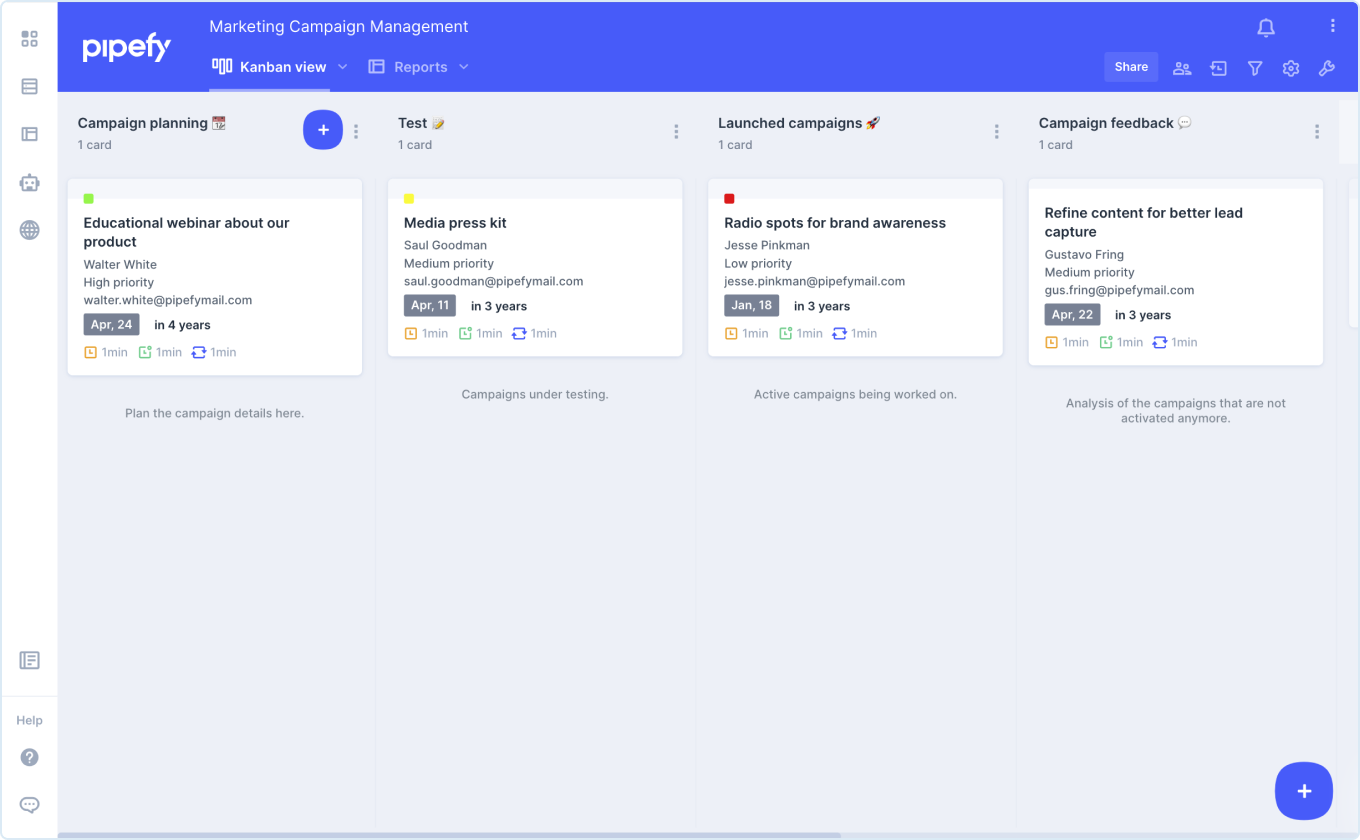 Marketing Campaign Management Template [Free] | Pipefy