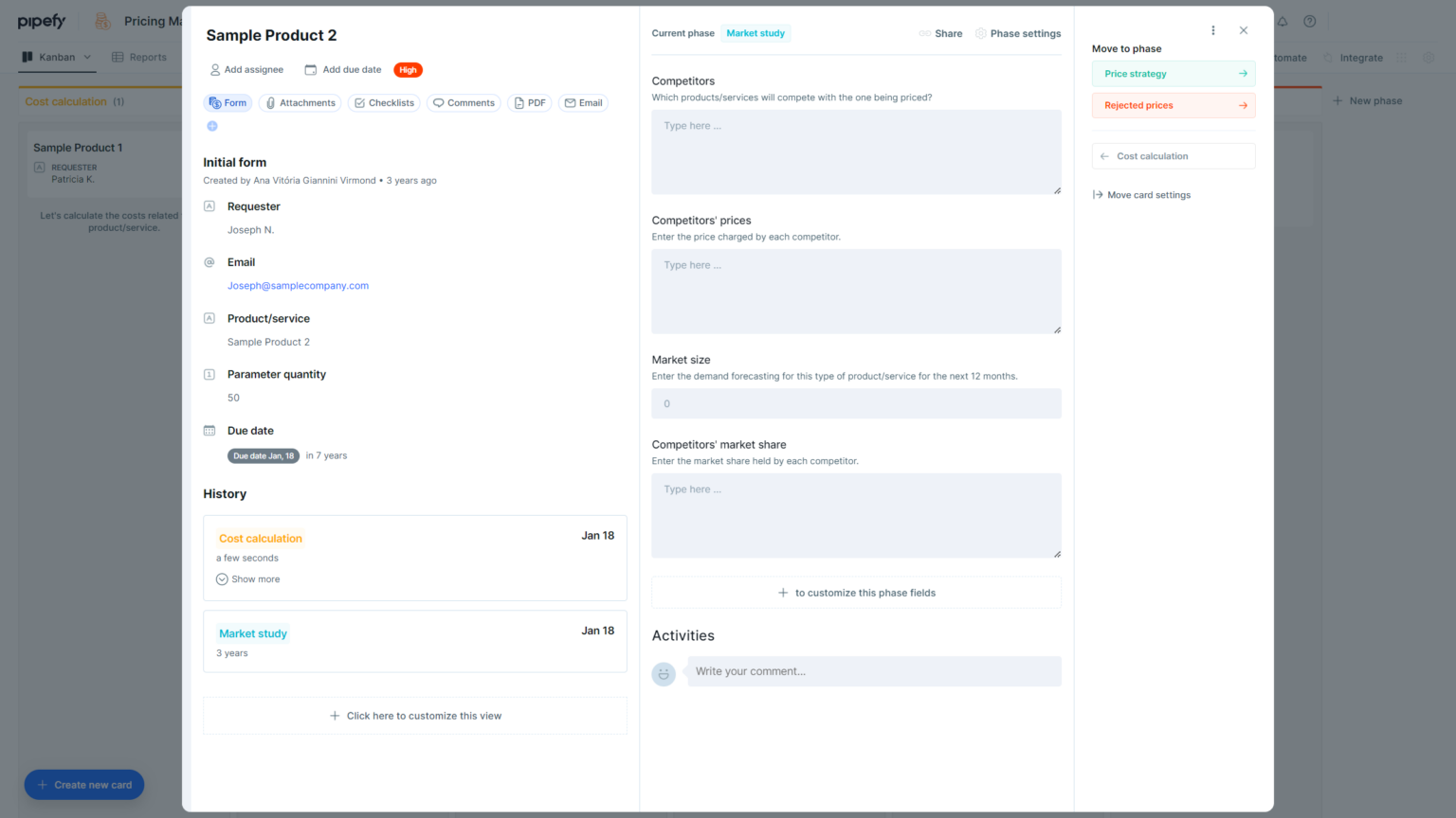 Pricing Strategy & Cost Analysis Template (Free) | Pipefy