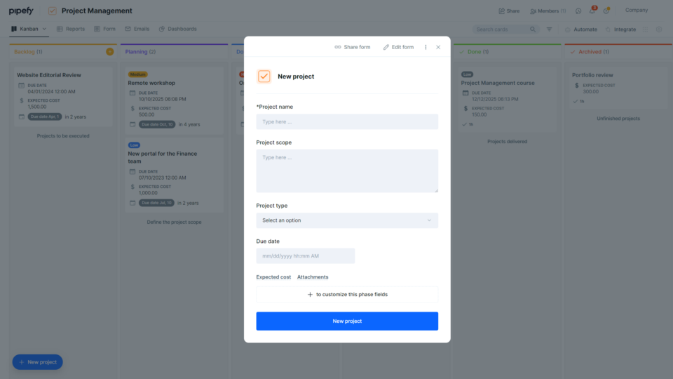 Project Management Template (Free) | Pipefy Project Management Template (Free) | Pipefy