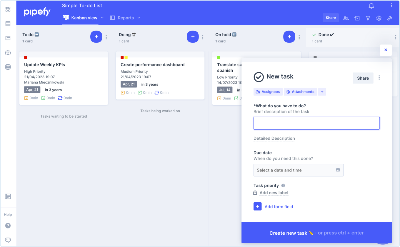Simple To-do List | Pipefy