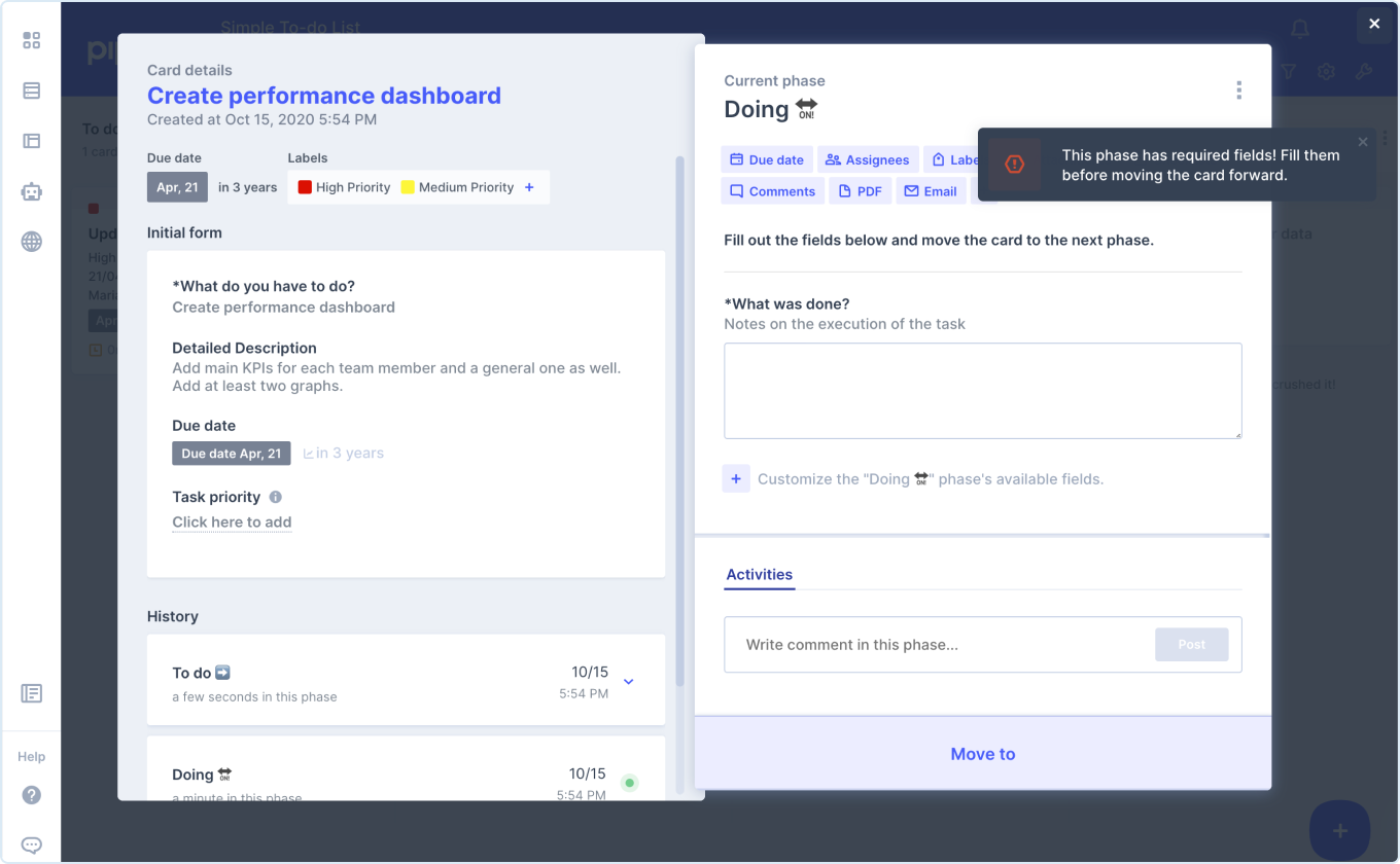 Simple To-do List | Pipefy