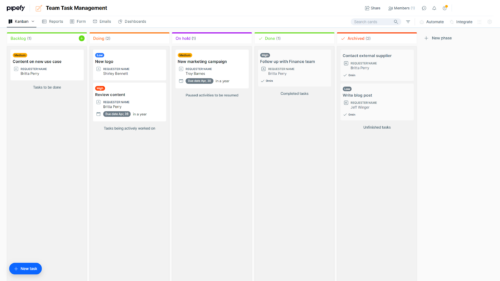 Task Management Template (Free) | Pipefy