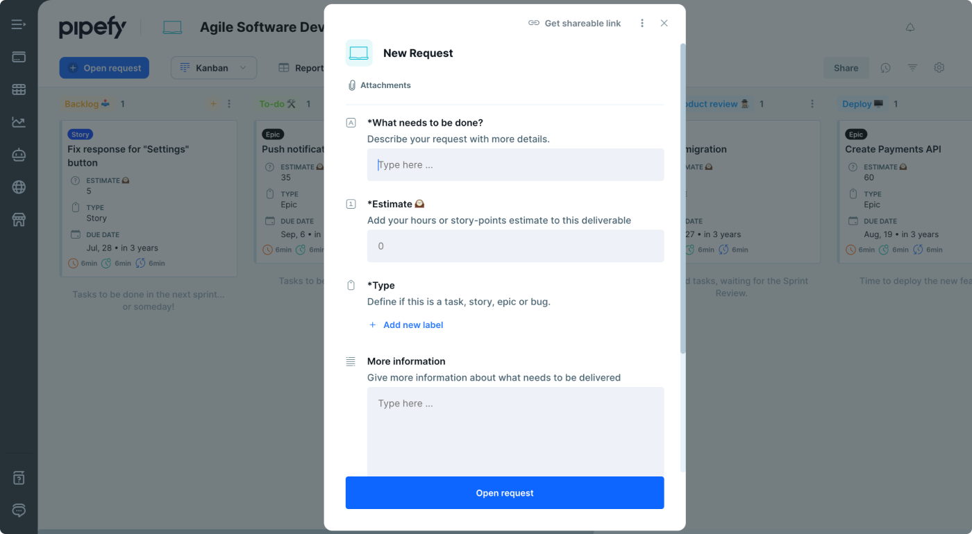 Agile Software Development Template [Free] | Pipefy