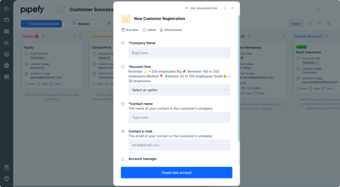 Customer Success Management Free Template | Pipefy