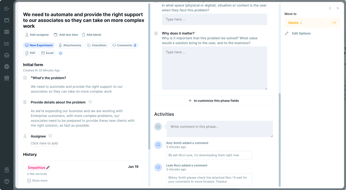 Design Thinking Template [Free Process Template] | Pipefy