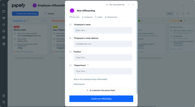 Employee Offboarding | Pipefy