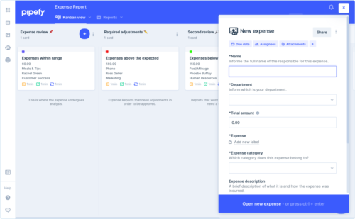 Expense Report | Pipefy