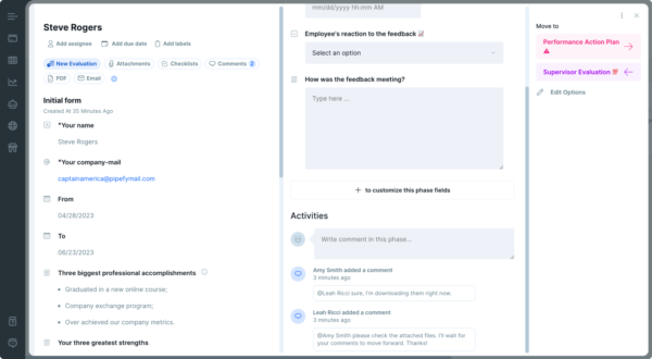 Performance Evaluation Process Template [Free] | Pipefy