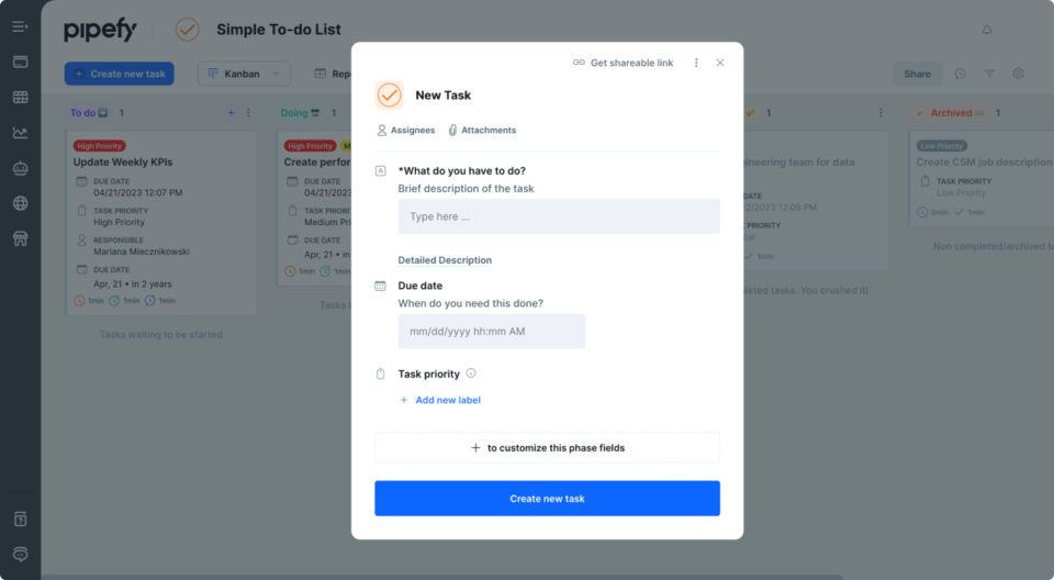 Simple To-do List | Pipefy