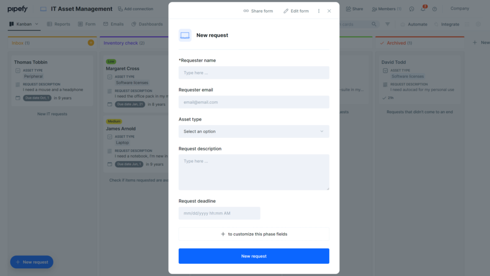 IT Asset Management Template (Free) | Pipefy