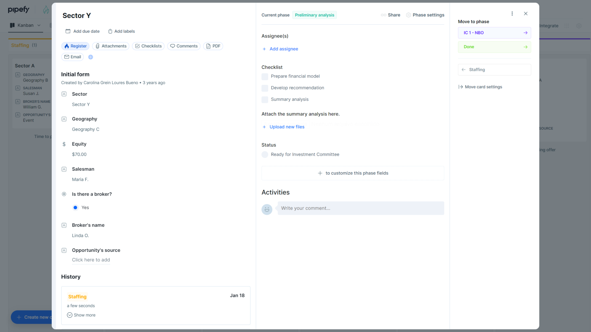 Investment Pipeline Template (Free) | Pipefy
