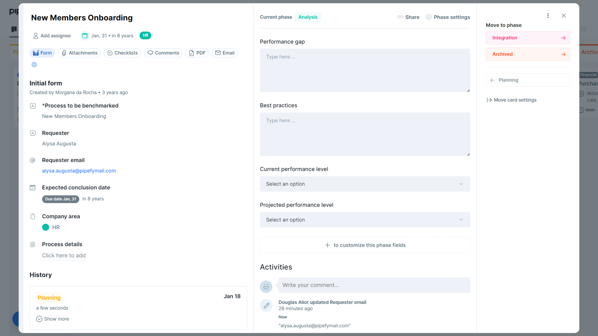 Process Benchmarking Template (Free) | Pipefy