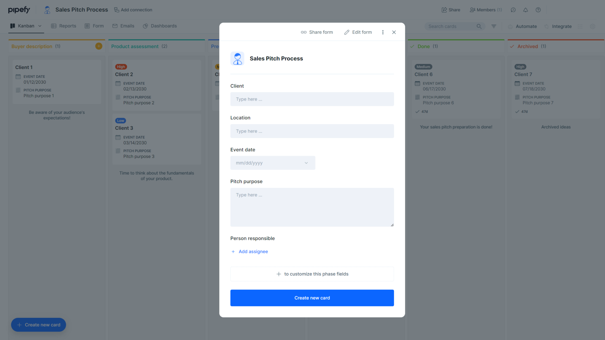 Sales Pitch Process Template (Free) | Pipefy