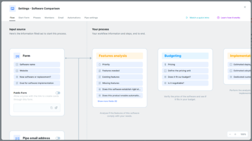 Software Comparison Template (Free) | Pipefy