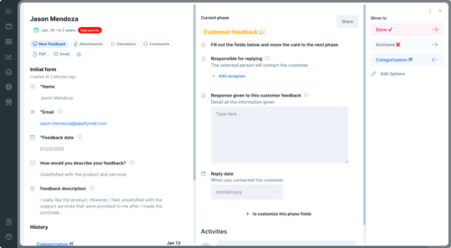 Answer customer feedbacks with the 1# Customer Feedback Tool | Pipefy