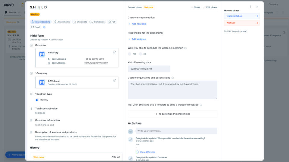 Customer Onboarding Template (Free) | Pipefy