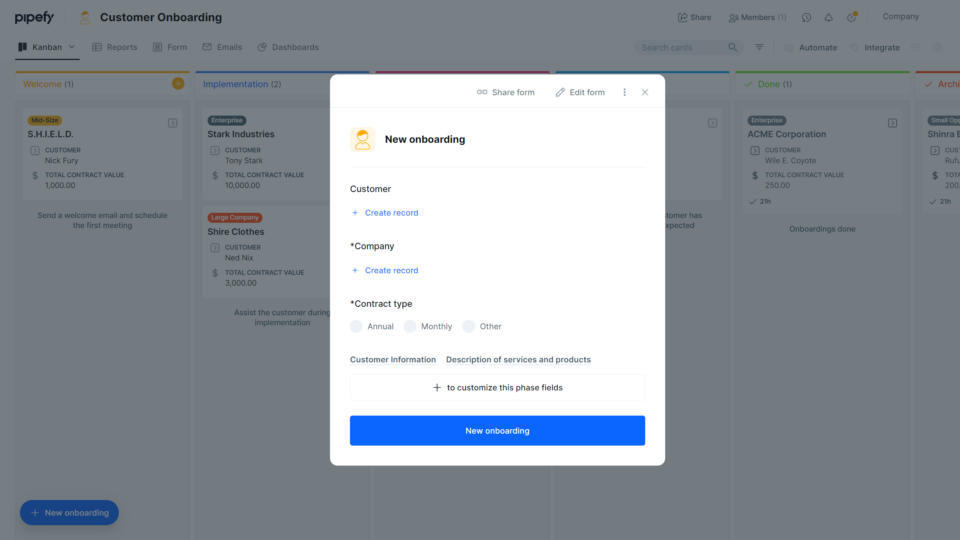 Customer Onboarding Template (Free) | Pipefy