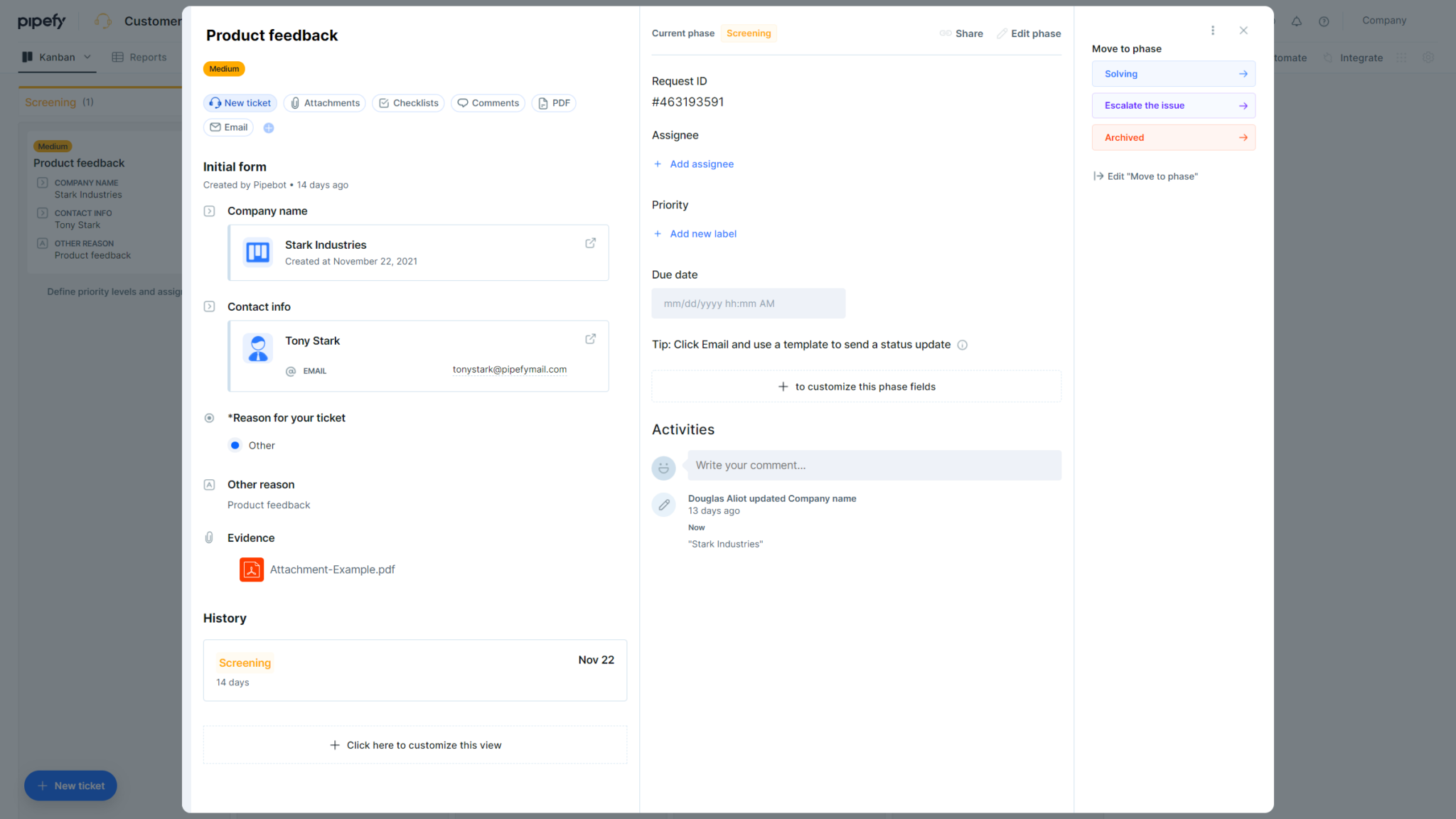 Help Desk & Customer Support Template (Free) | Pipefy