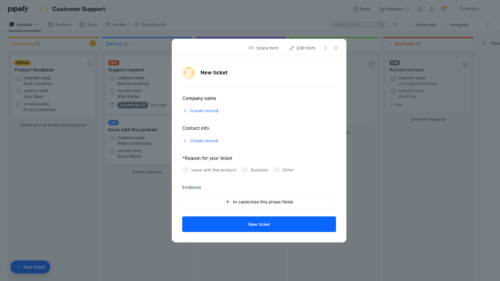 Help Desk & Customer Support Template (Free) | Pipefy