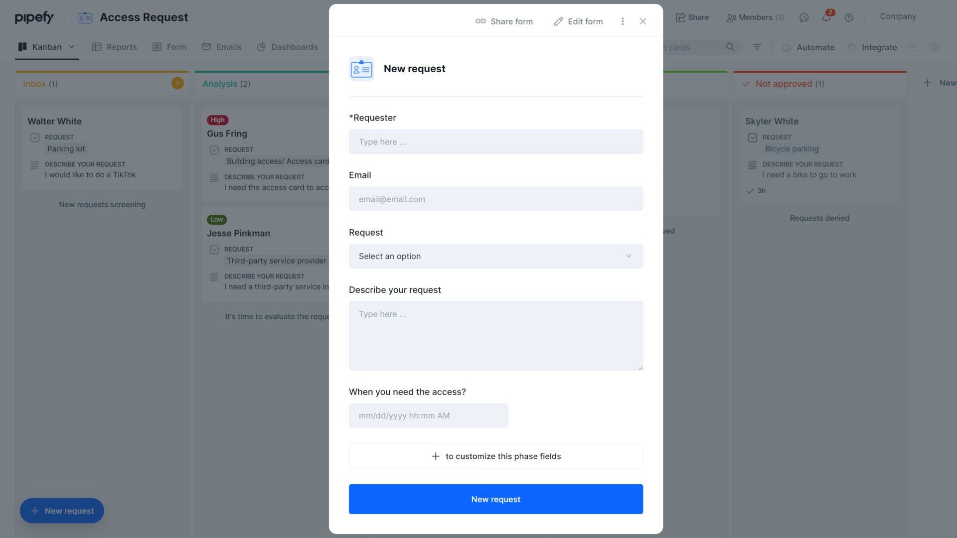 Access Request — Remote Work | Pipefy