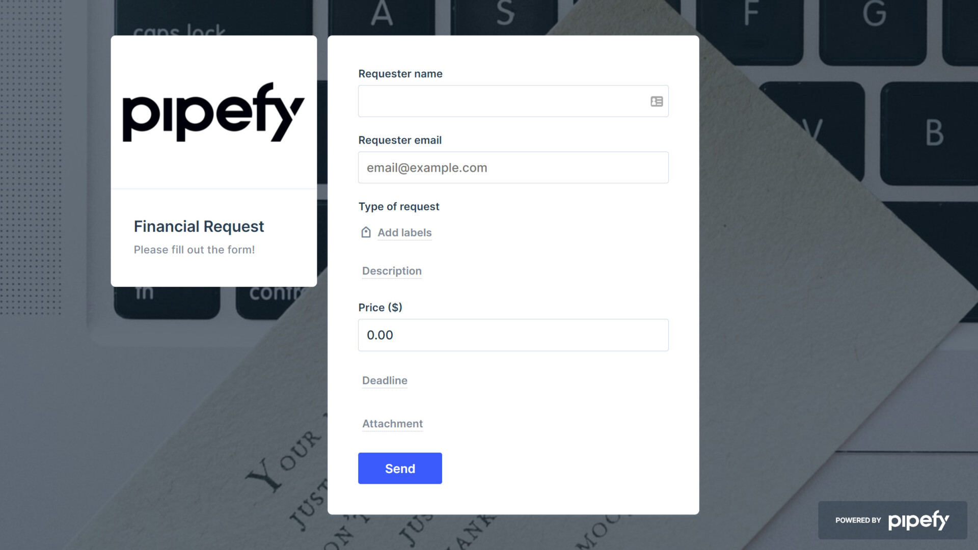 Financial Department Requests Template [Free] | Pipefy