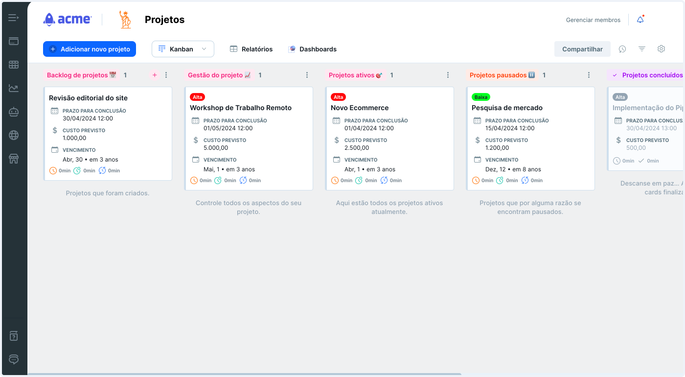 Gestão de Projeto | Pipefy