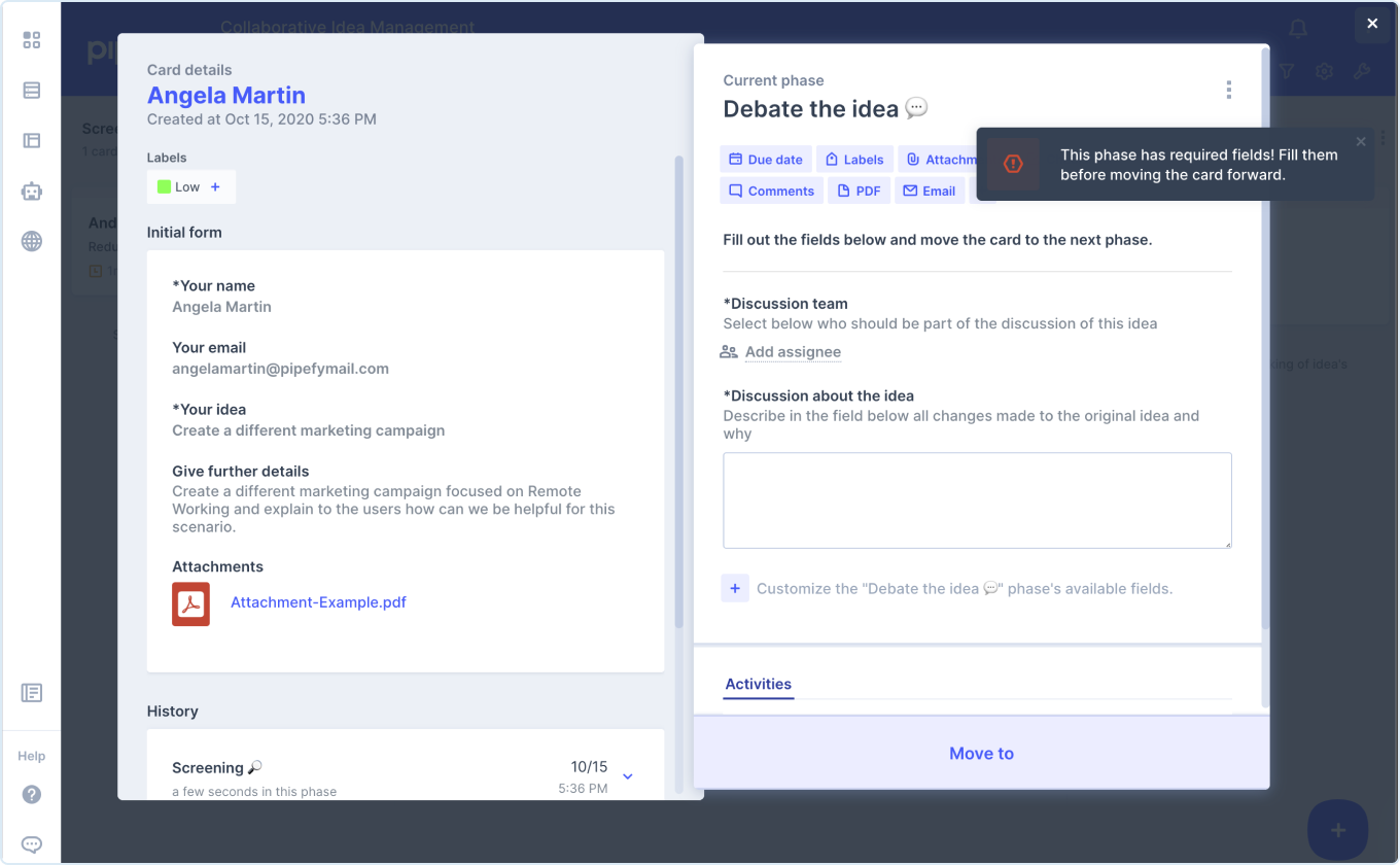 Collaborative Idea Management | Pipefy