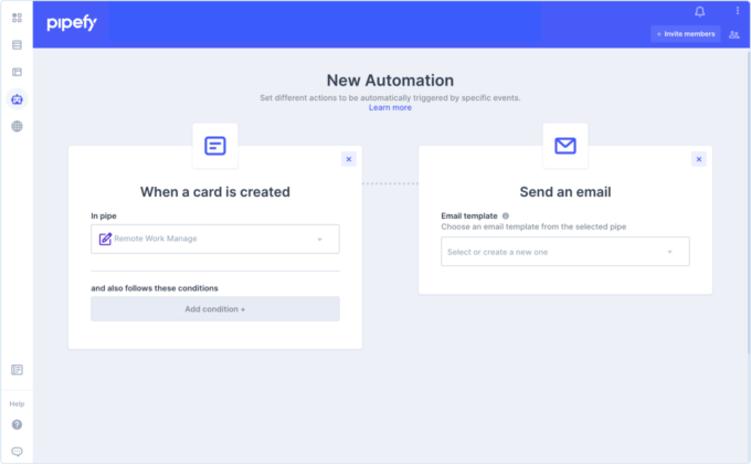 Remote Work Management Template | Pipefy