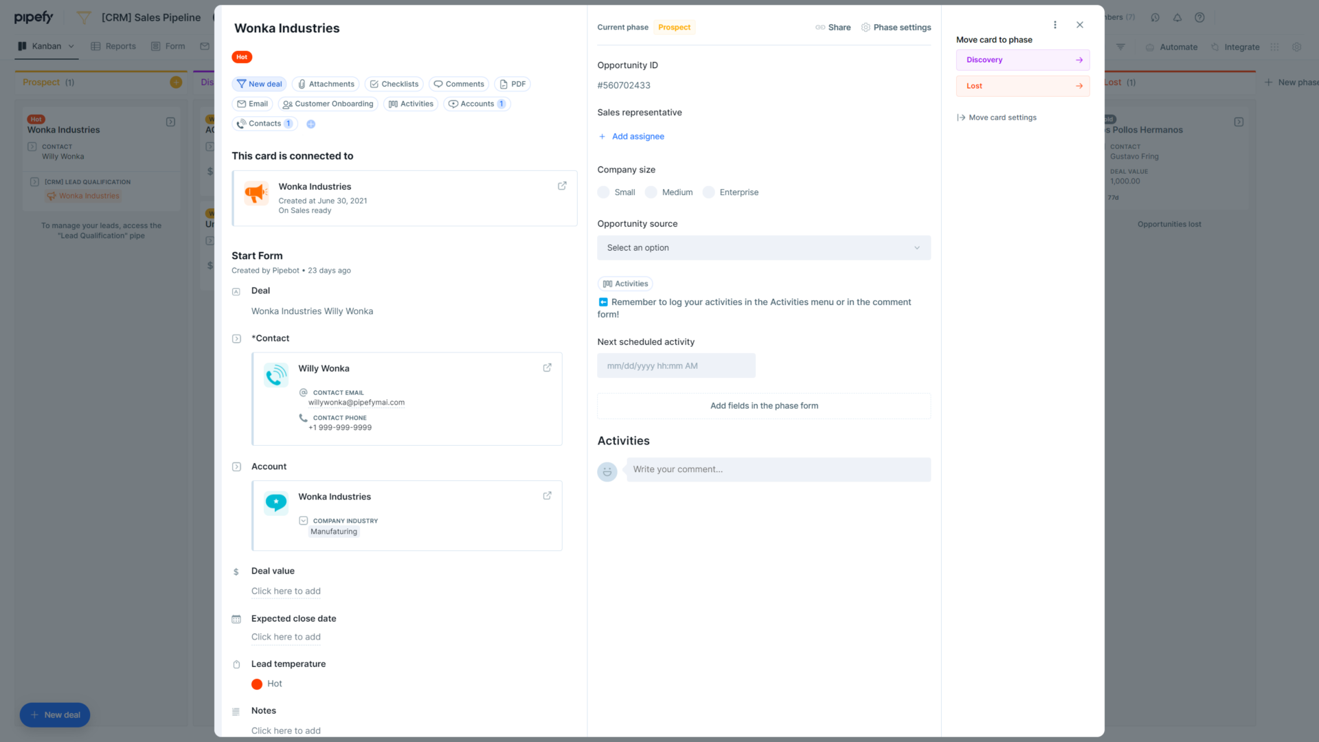 Sales CRM Template (Free) | Pipefy