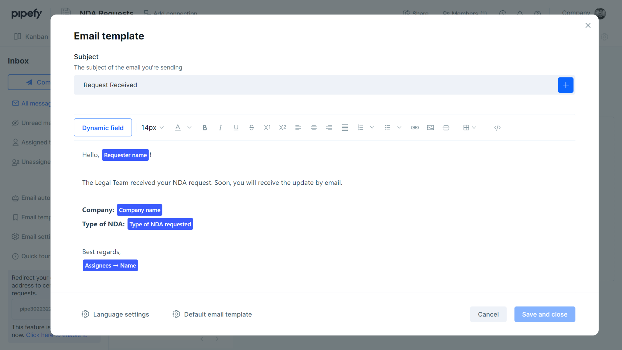 NDA Requests Tutorial to Unlock the Perfect NDA Workflow | Pipefy