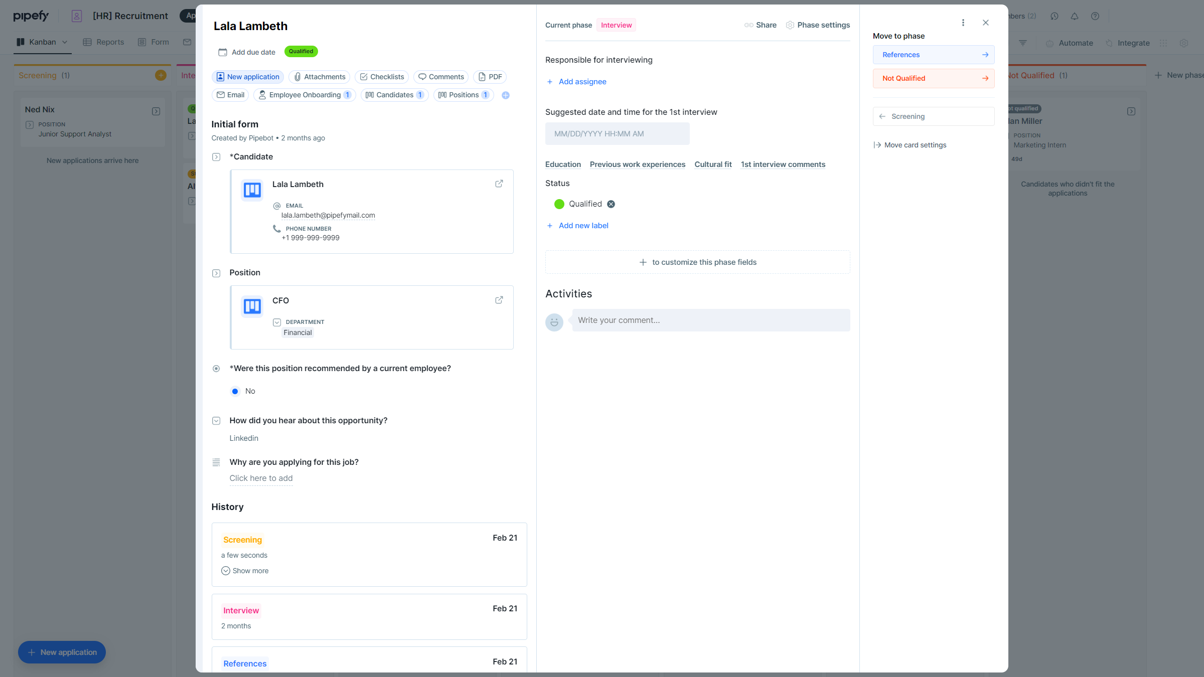 Human Resources Template Pack | Pipefy